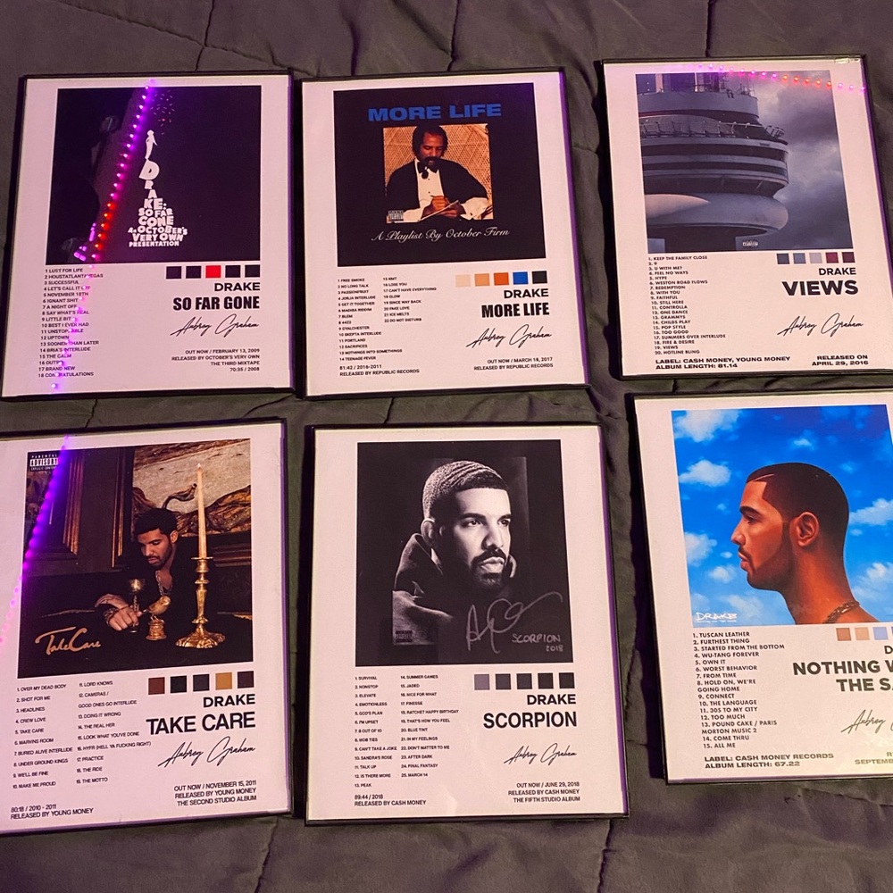 Drake Album Cover Posters With Frame. - Gem